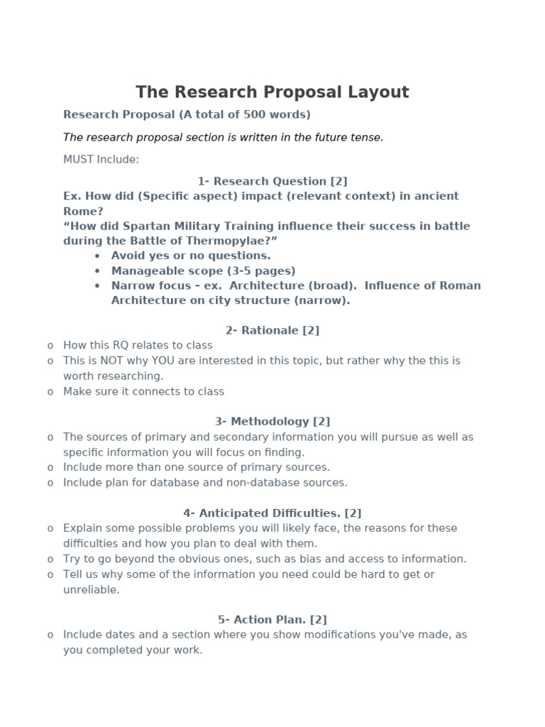 Research Proposal Layout | PDF