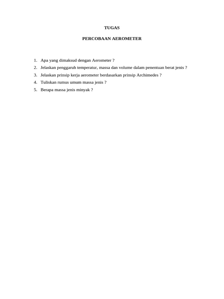 Tugas Aerometer | PDF