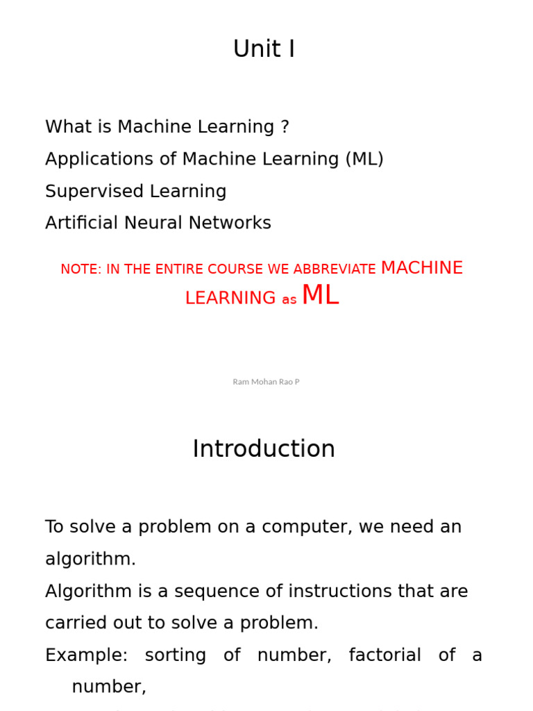 Machine Learning Intro | PDF