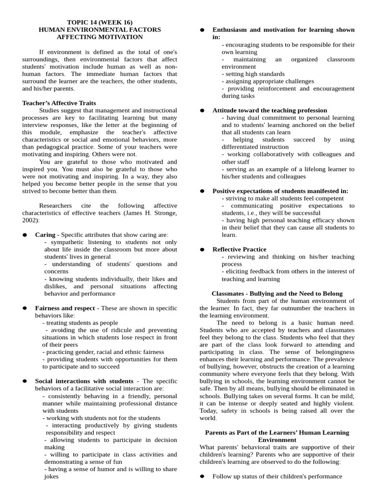 Educ 5 Handout | PDF