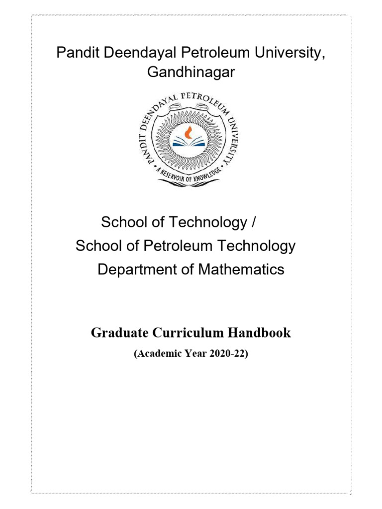 Mathematics Courses in M Tech - Department of Mathematics | PDF