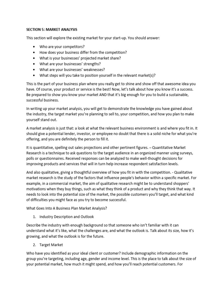 Section 5 Market Analysis | PDF