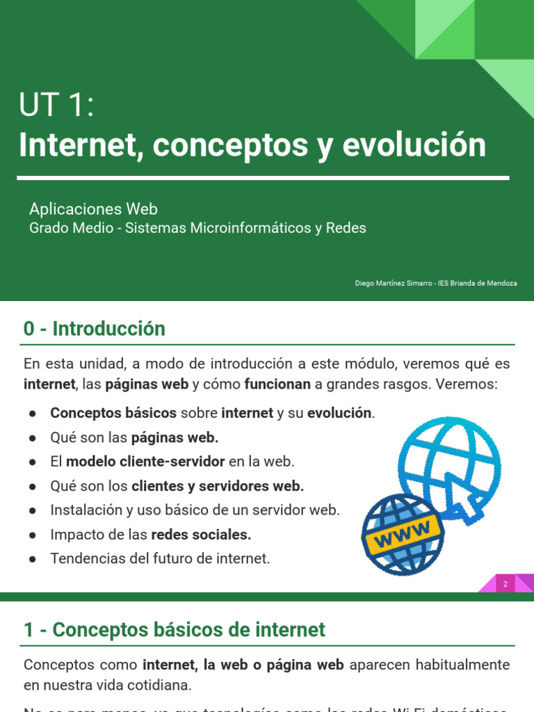 UT1 Internet, Conceptos y Evolución | PDF