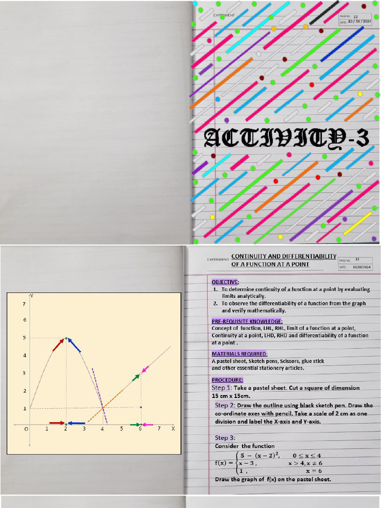 Activity3 - CONTINUITY and DIFFERENTIABILITY | PDF