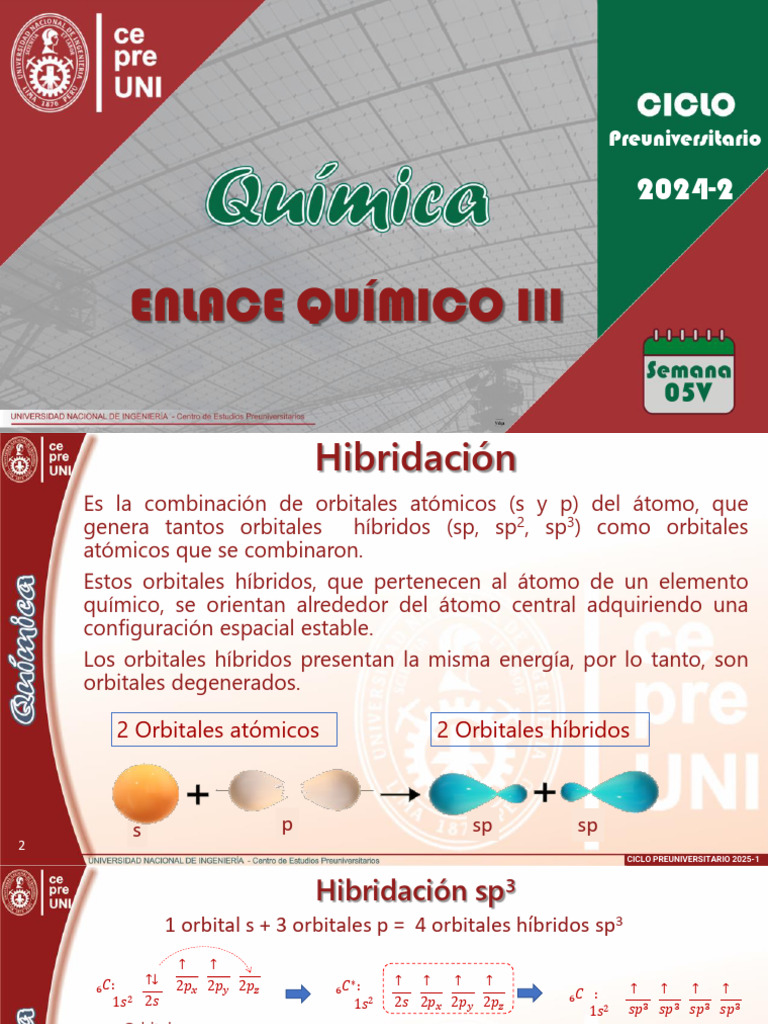 Hibridación y orbitales en química | PDF | Polaridad química | Ciencia ...