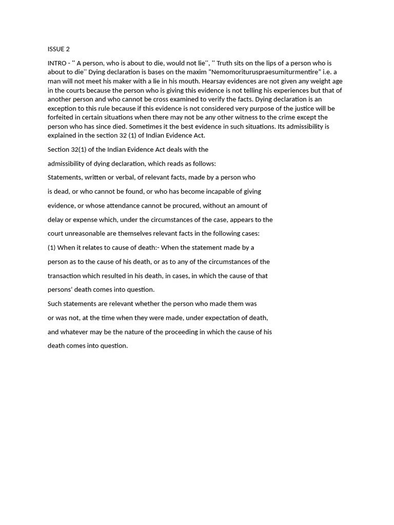 Moot Intra 2024 Issue 2 | PDF