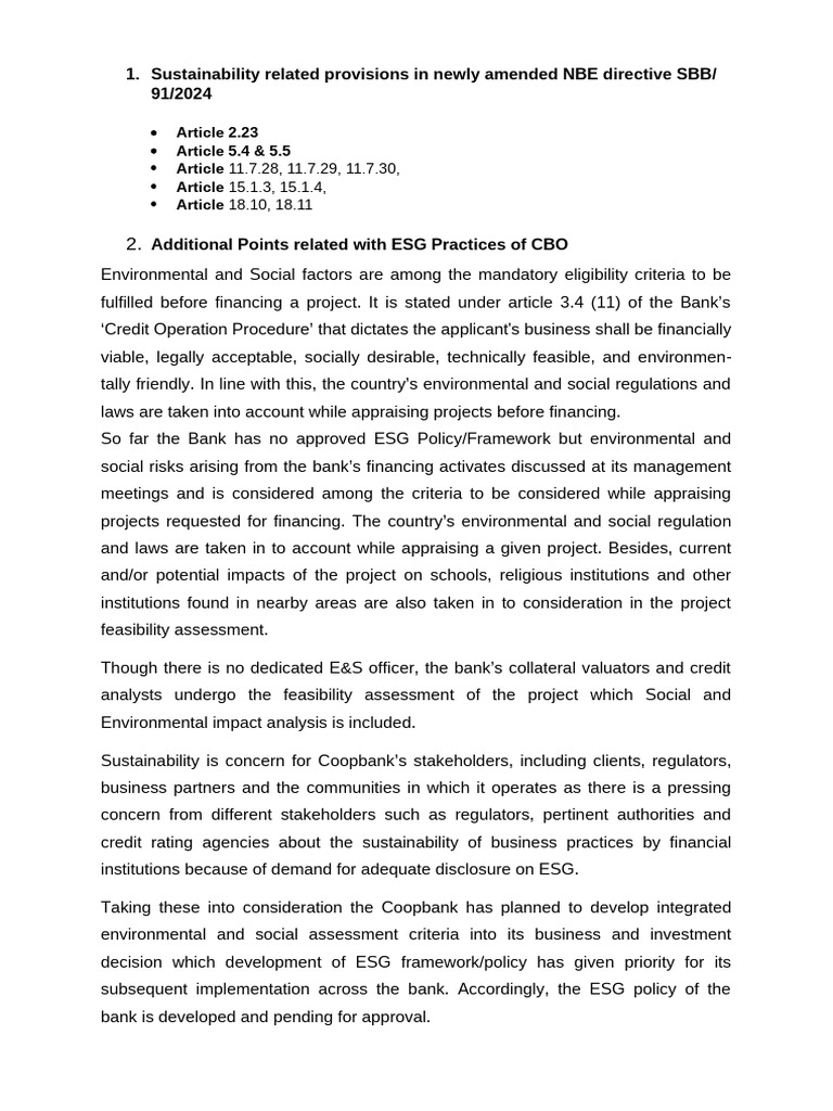 ESG Related Points | PDF