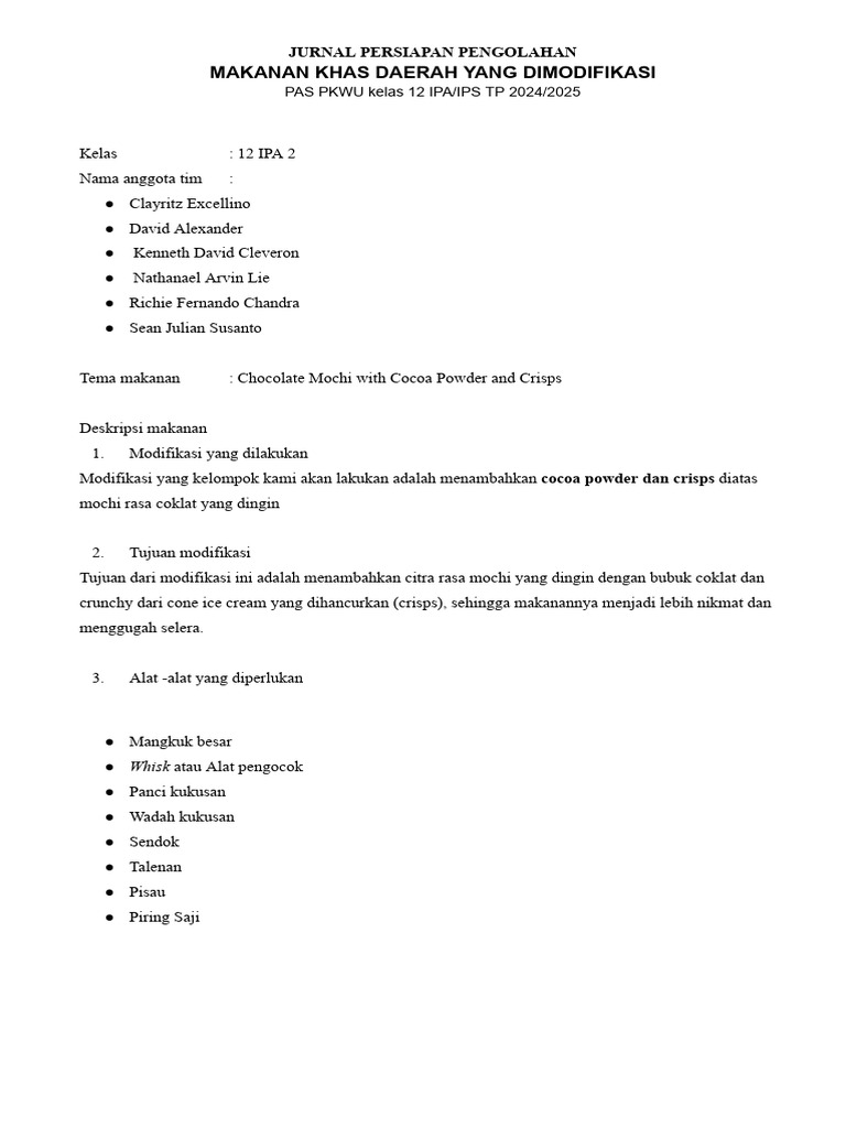 Jurnal Persiapan PKWU | PDF