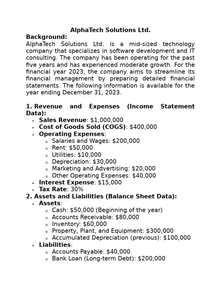 Income statement Week 6 class activity | PDF