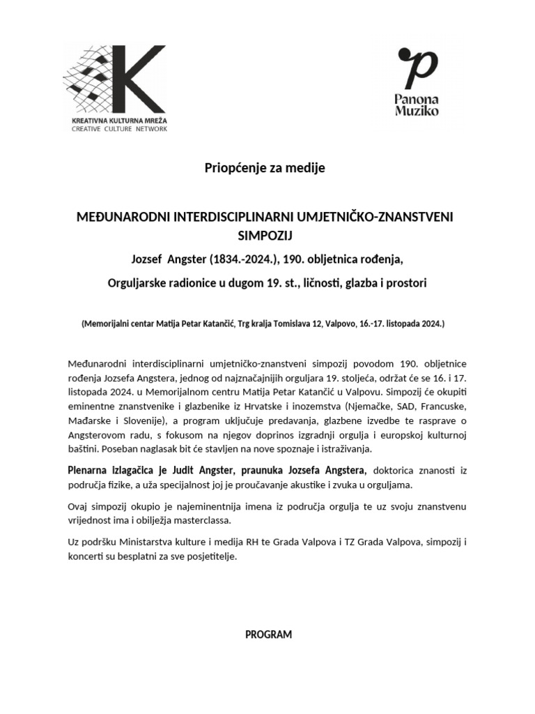 Međunarodni Simpozij Jozsef Angster | PDF