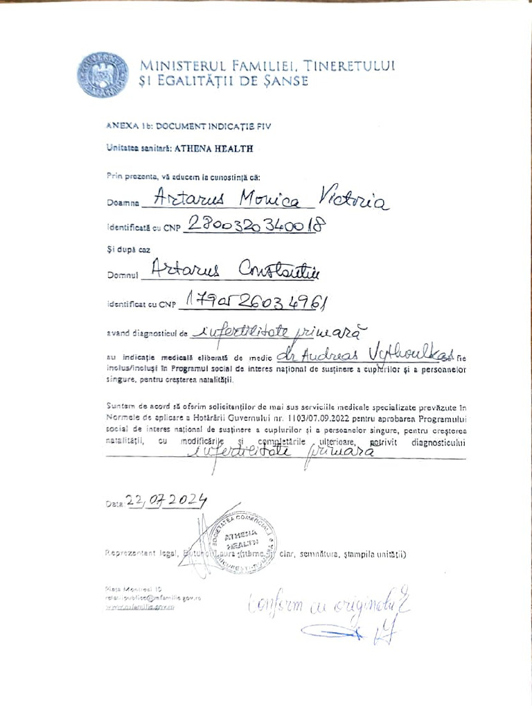 Anexa 1b si raport medical | PDF