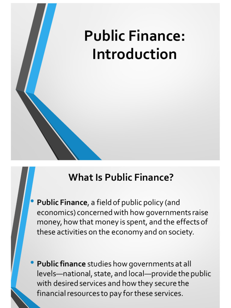 Understanding Public Finance Basics | PDF | Taxes | Finance & Money ...