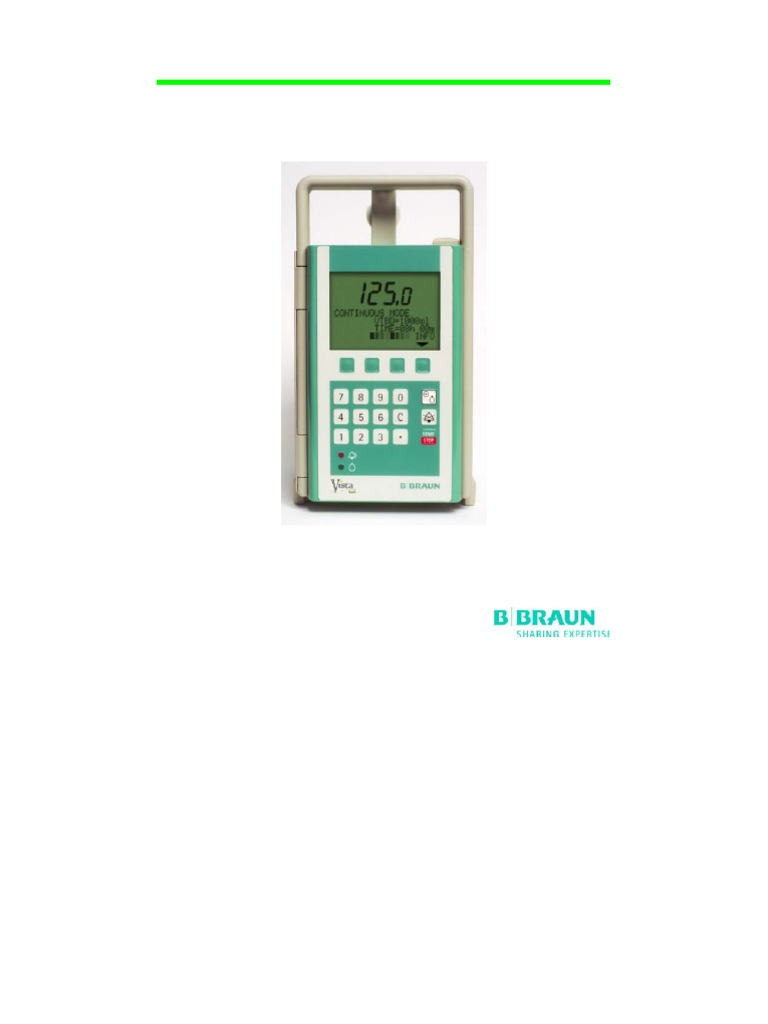 B Braun Vista Basic User Manual | PDF