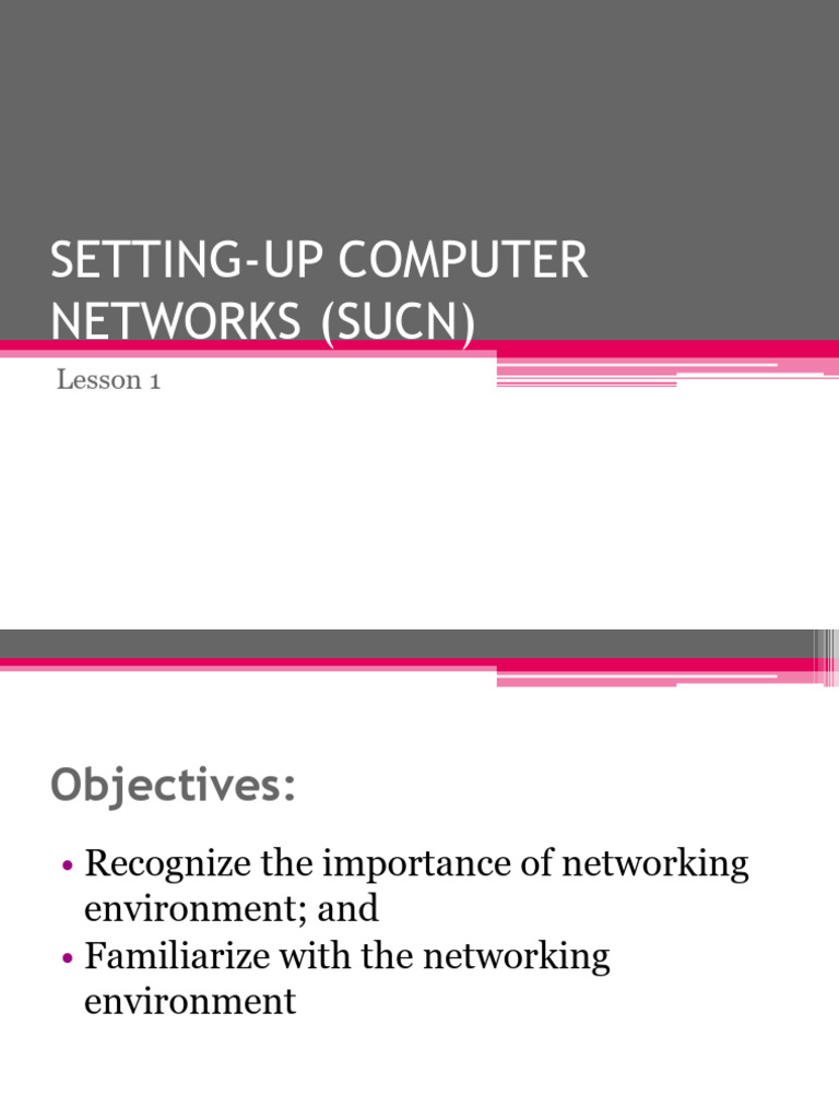 Lesson1 Setting Up Computer Networks Sucn | PDF | Computer Network ...