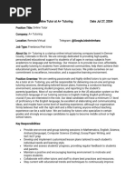 Brighterly Tutor Application Guide | PDF | Learning