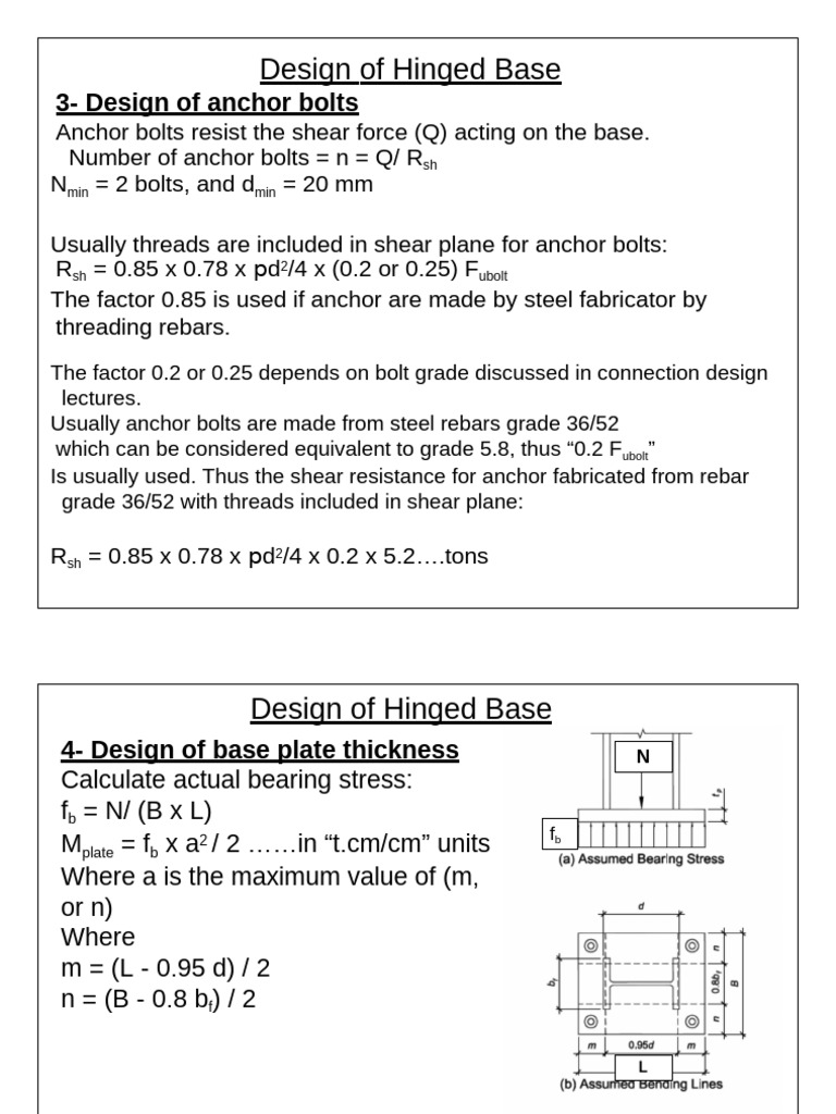Design of Hinged Bases | PDF
