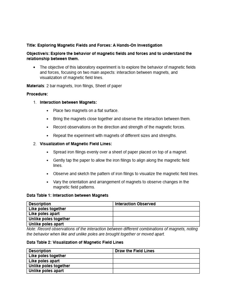 Magnetic FIelds and Forces | PDF
