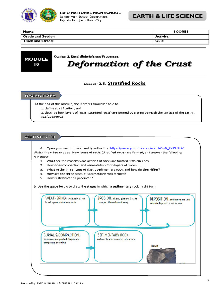 Stratified Rocks: Formation & Processes | PDF | Rock (Geology ...