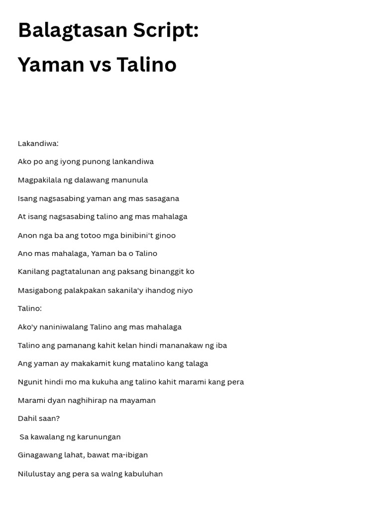 Balagtasan-Script 20241014 203833 0000 | PDF
