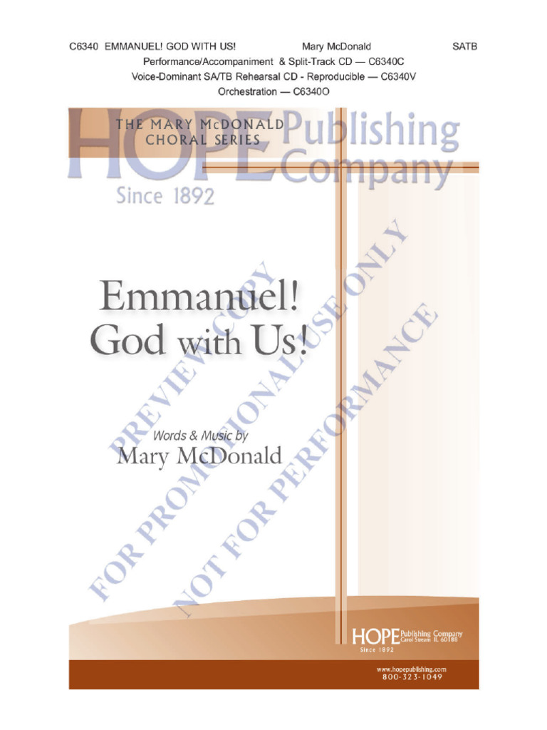 For Unto Us (Emanuel) | PDF
