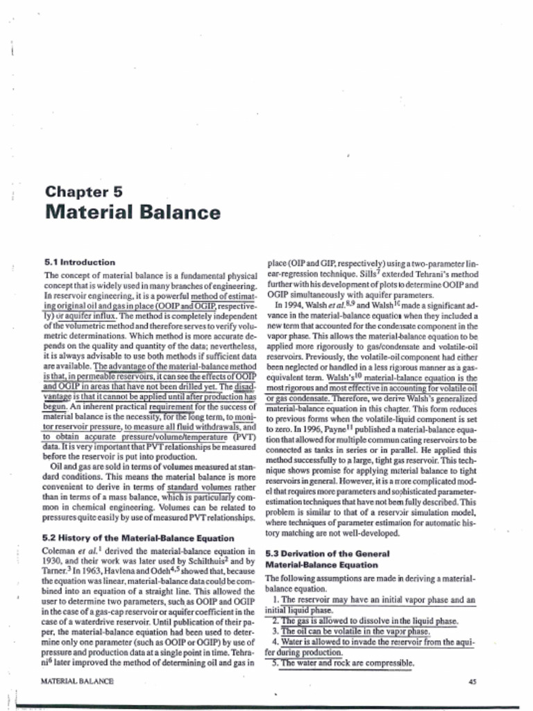 Notes 1 - Generalized Material Balance Formulation | PDF