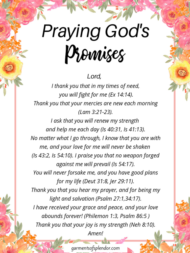 Praying Gods Promises | PDF