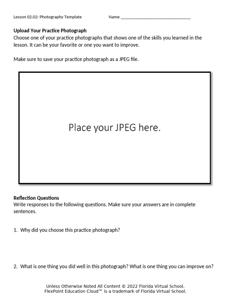 02 02 Photography Doc Template | PDF