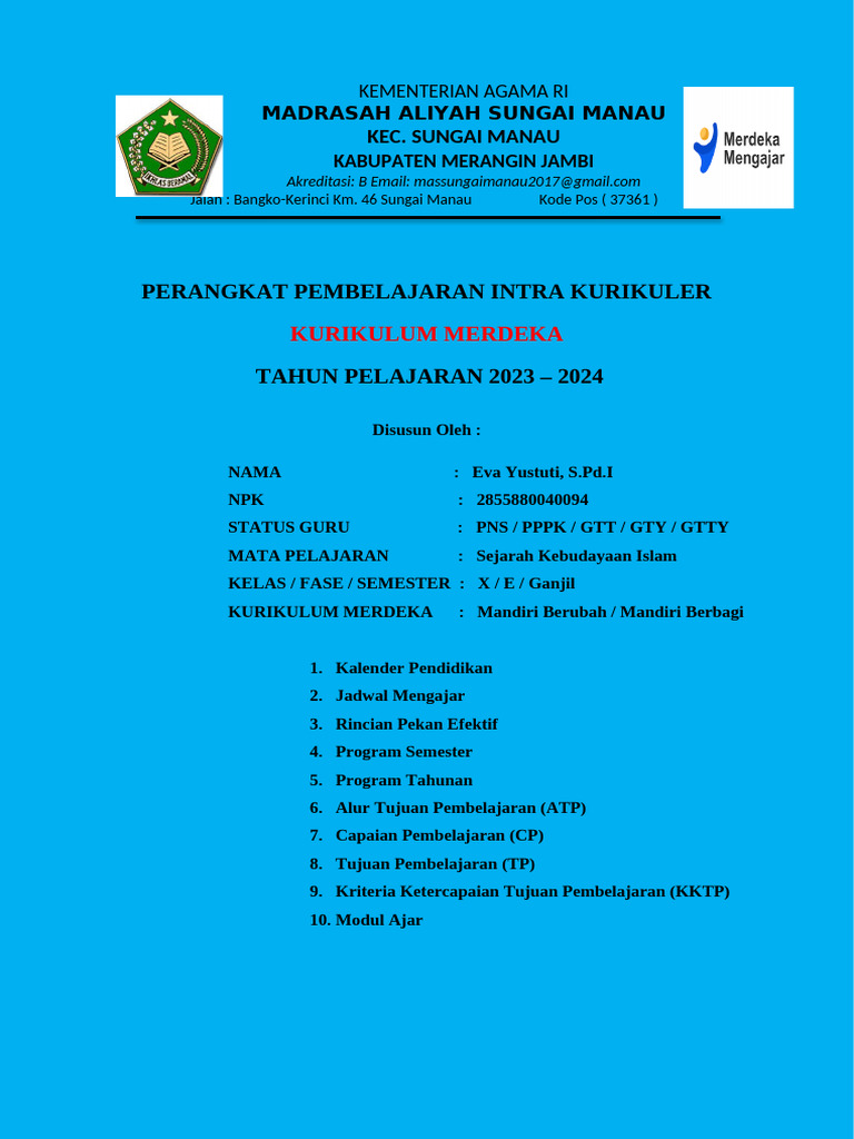 Cover Perangkat KUMER | PDF