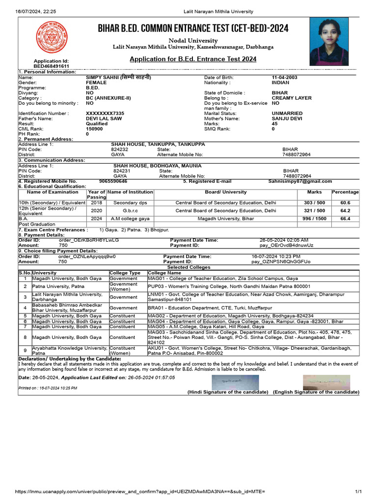 Lalit Narayan Mithila University | PDF