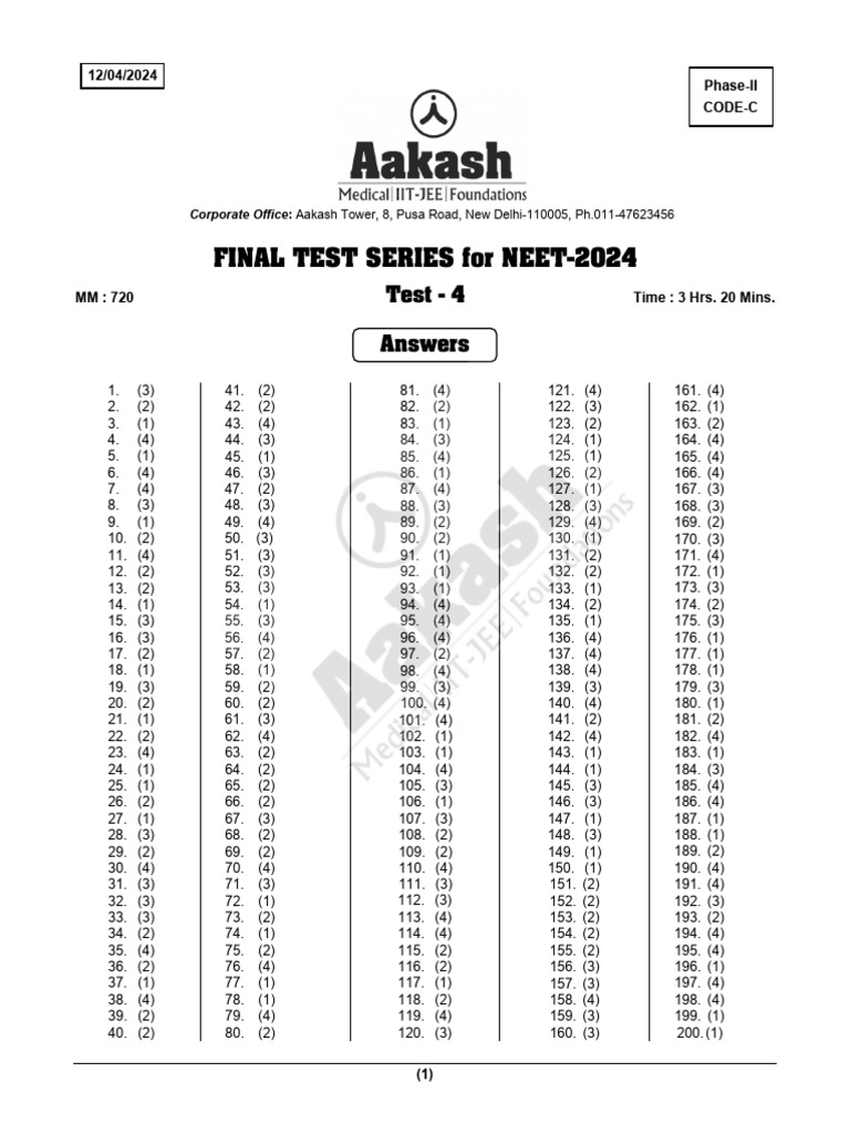 FTS 04 Code C Sol | PDF