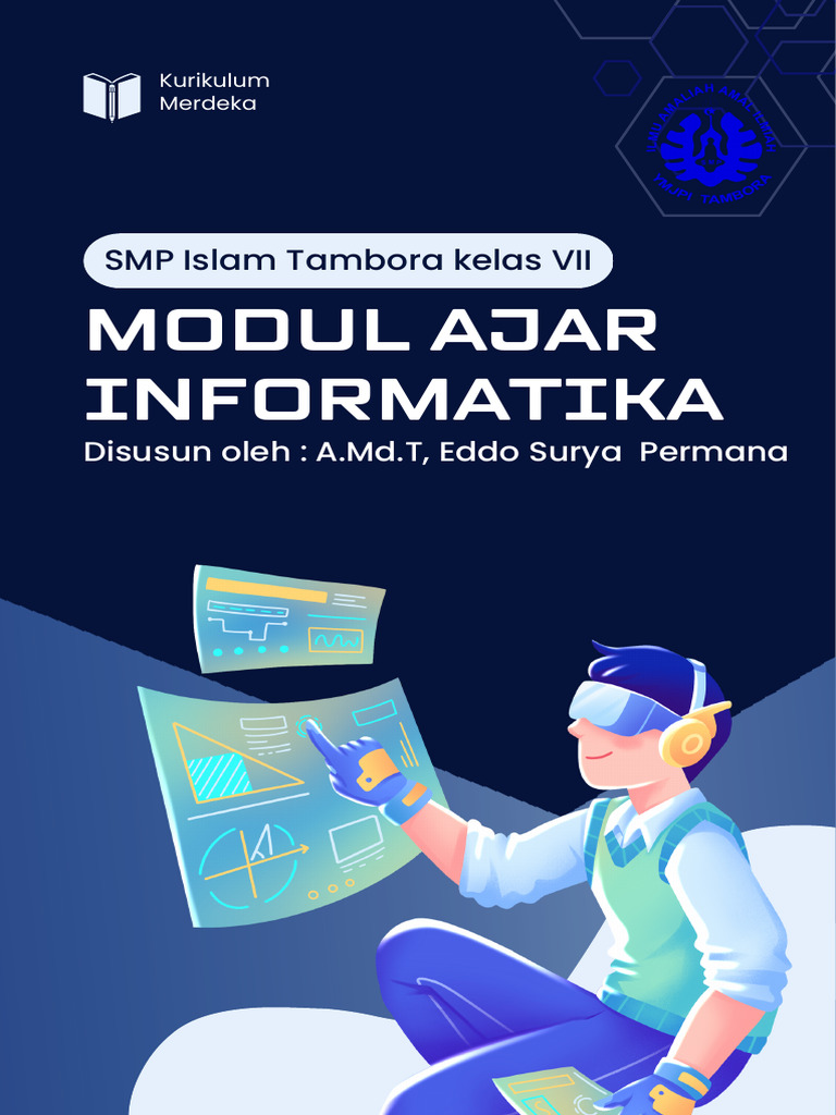 Modul Ajar Informatika Sampul Buku Biru Ilustratif | PDF