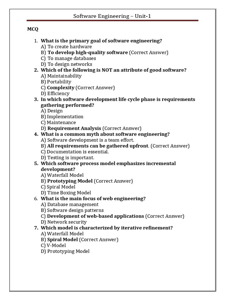 Software Engineering Concepts and Models | PDF | Software Development ...