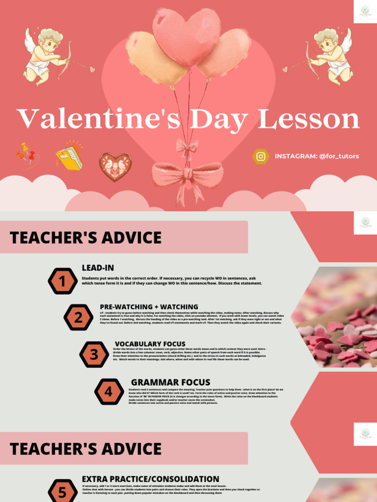 Valentine. Lesson | PDF