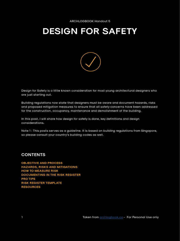 Handout 5 - Design For Safety | PDF
