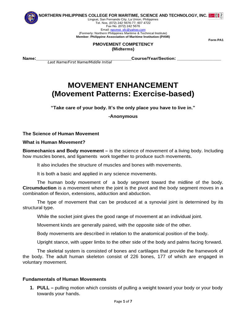 Pathfit 1 Midterm Module 1 | PDF