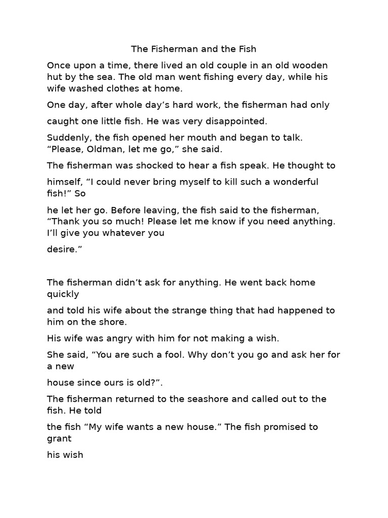 Fisherman and The Fish | PDF