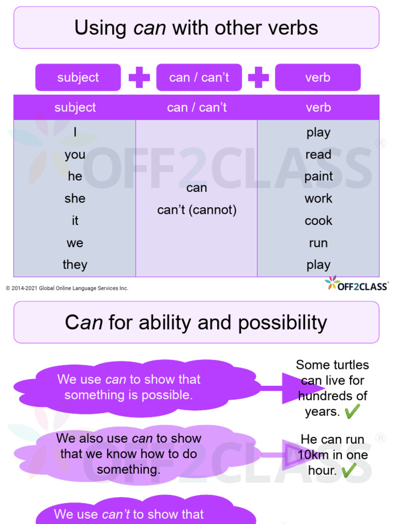 Modal Verbs - Can | PDF
