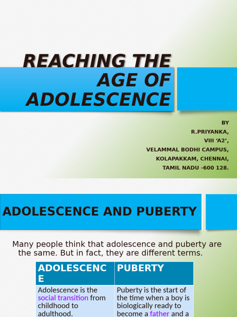 Understanding Puberty and Adolescence | PDF | Menstrual Cycle | Self ...