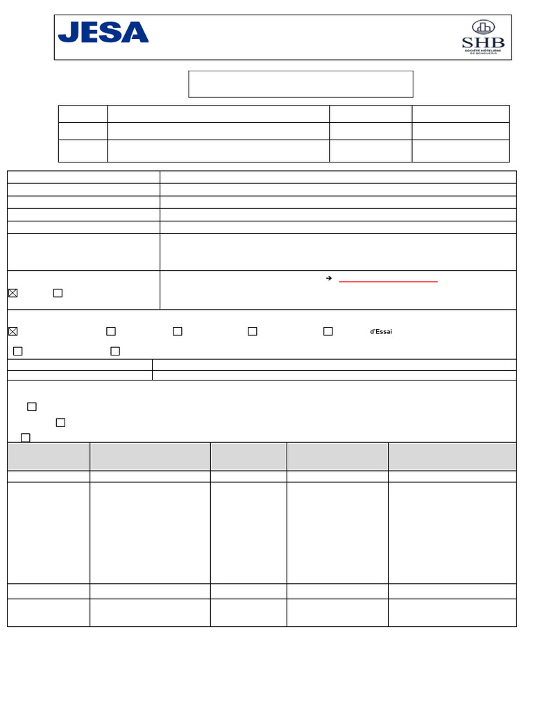 Fiche de Validation Produits/Echantillons | PDF