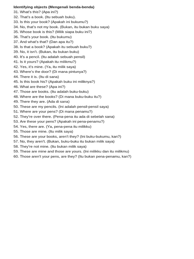 Identifying Objects | PDF