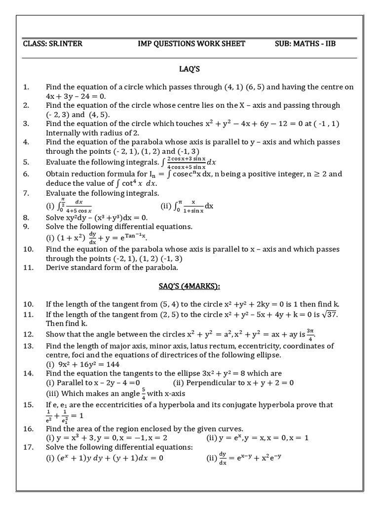 Sr. Maths - Iib | PDF