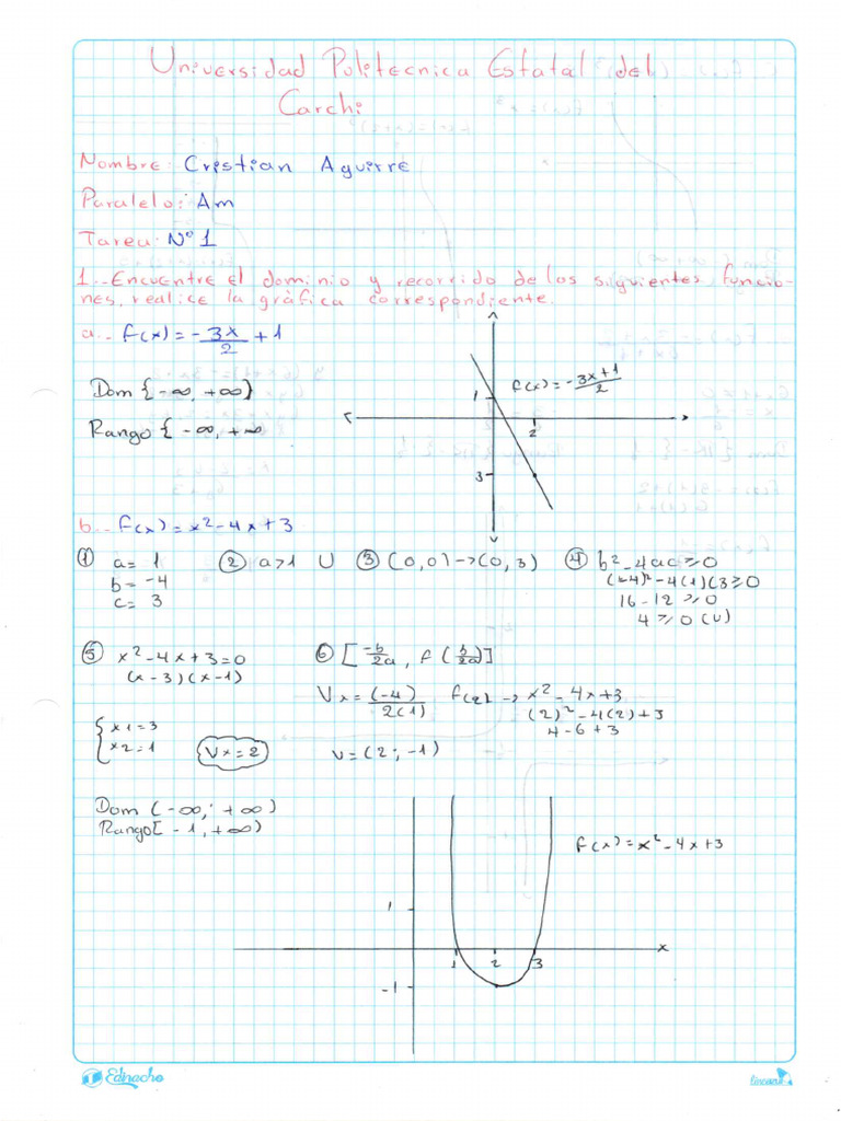 Tarea N1 Cálculo | PDF