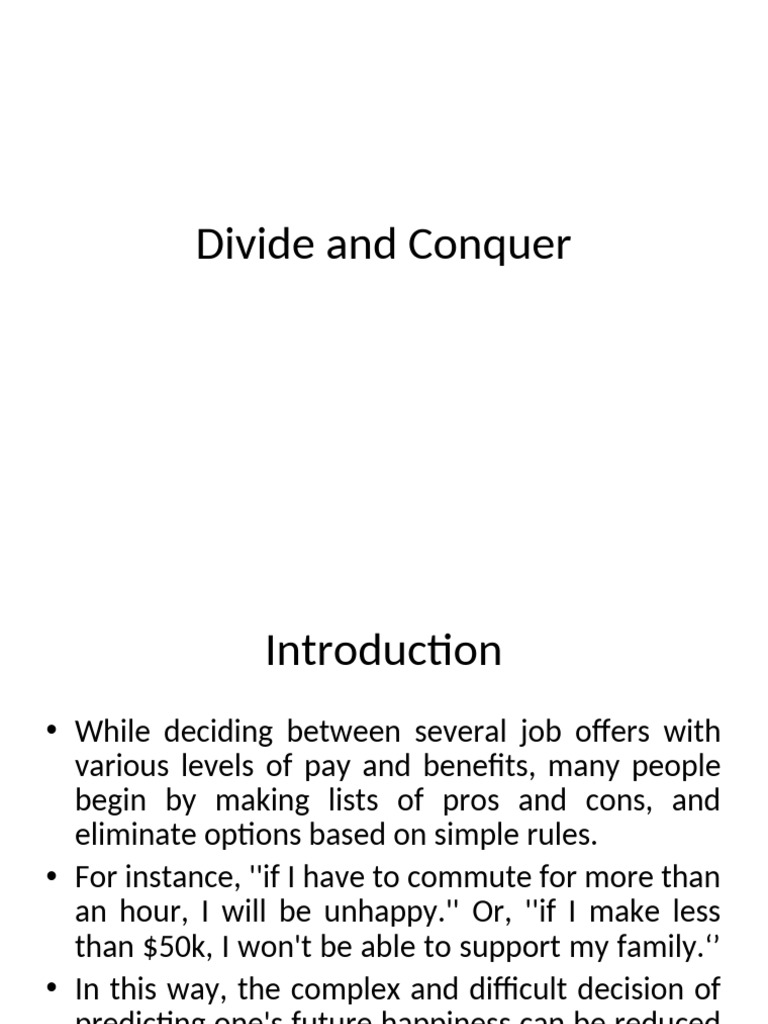Divide and Conquer | PDF