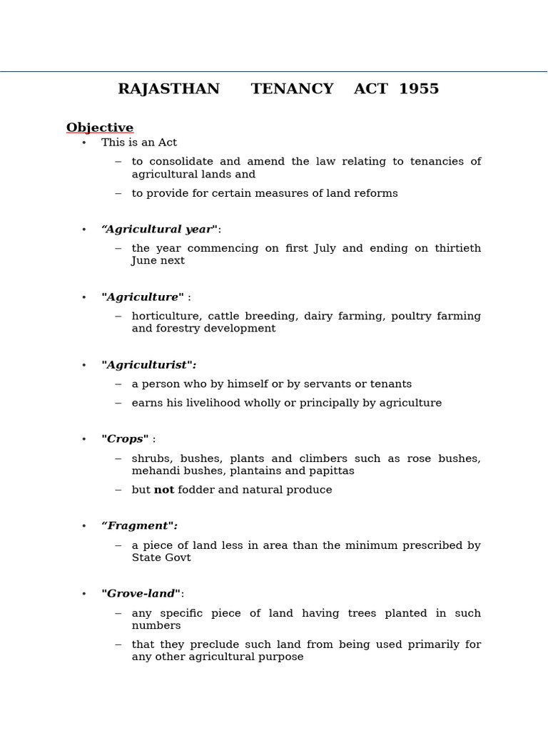 Complete Tenancy Act Simplified | PDF