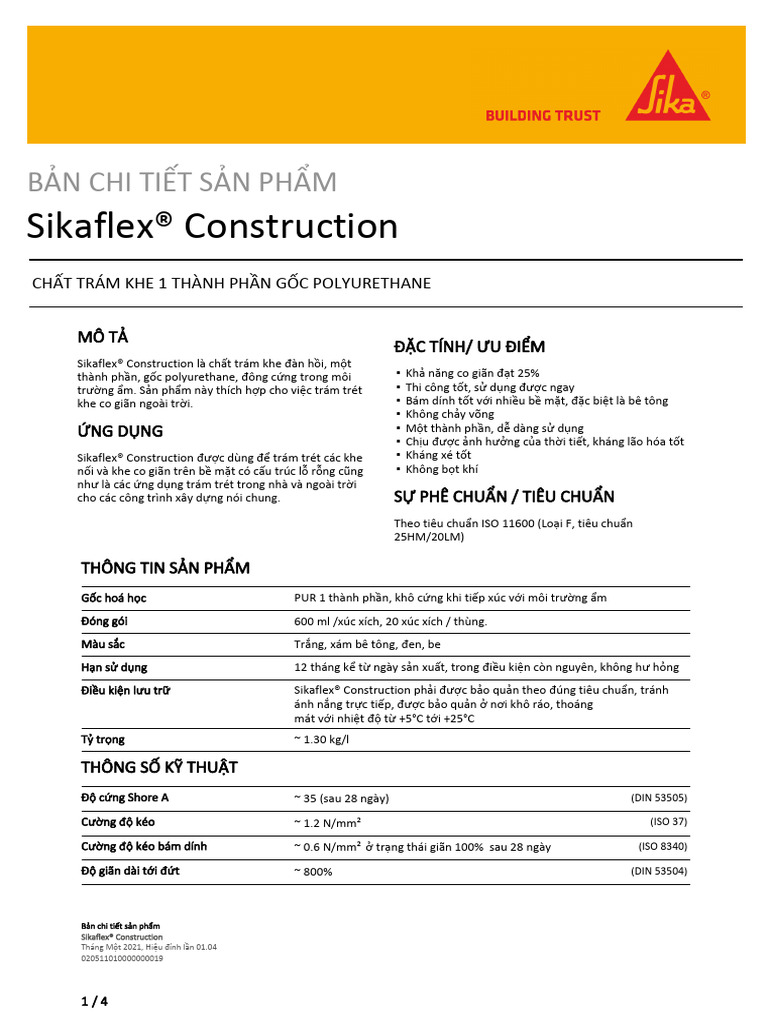 Sikaflex Construction | PDF