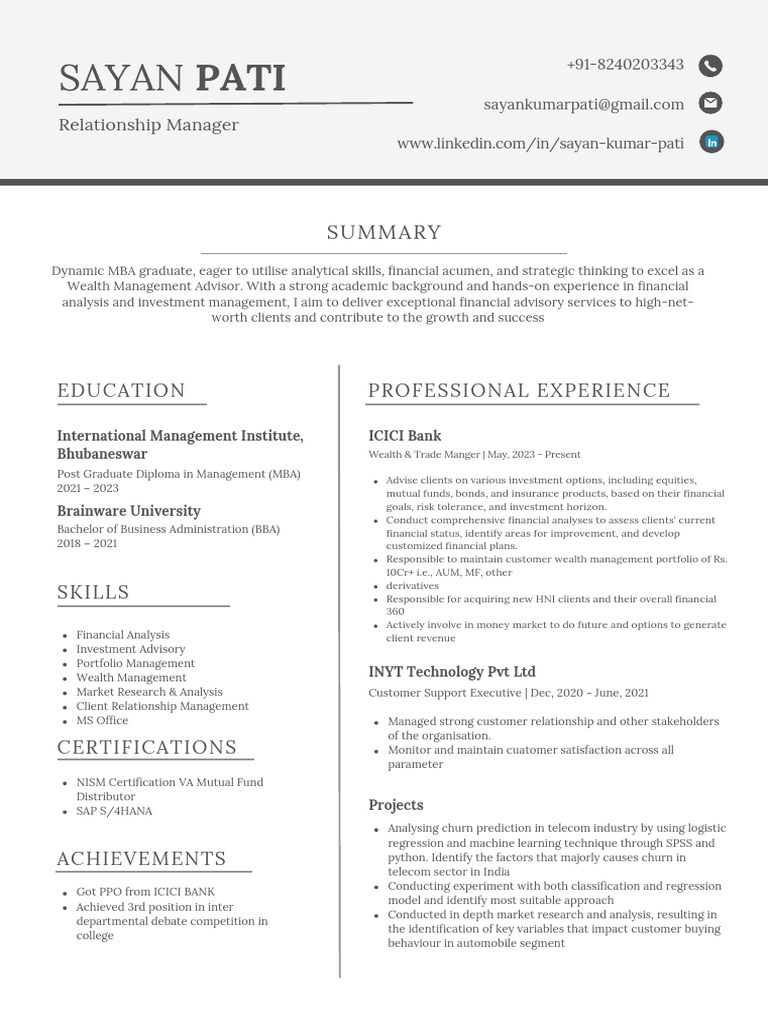 Sayan Pati - BNY | PDF