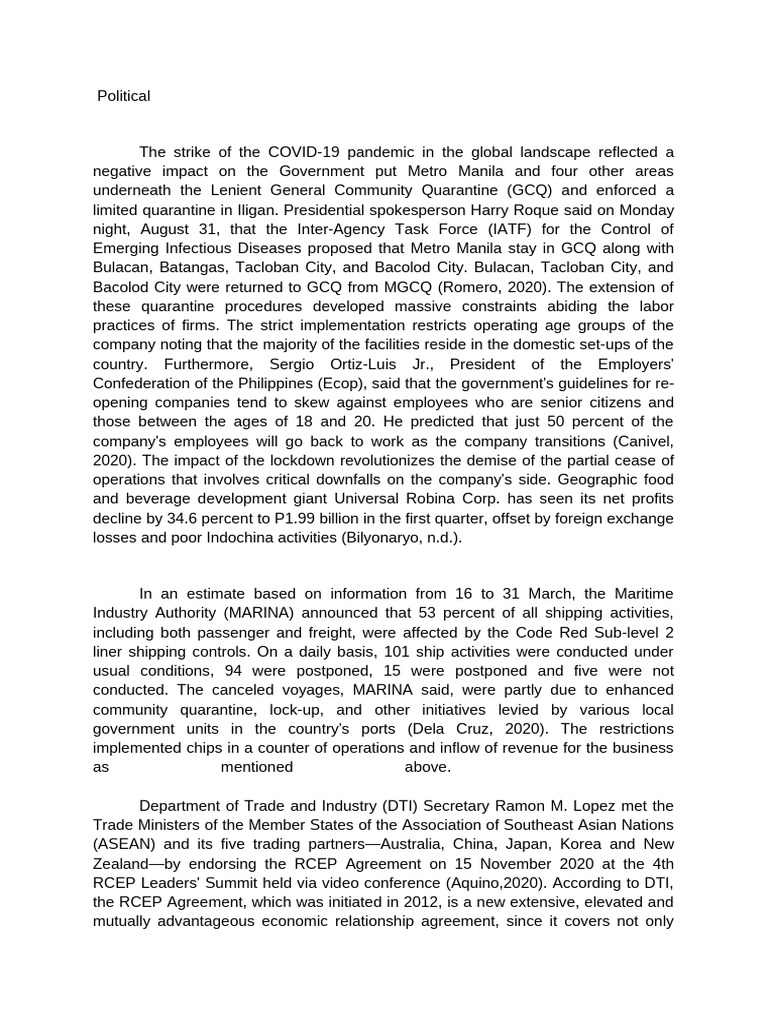 PESTEL_ANALYSIS_URC_ | PDF