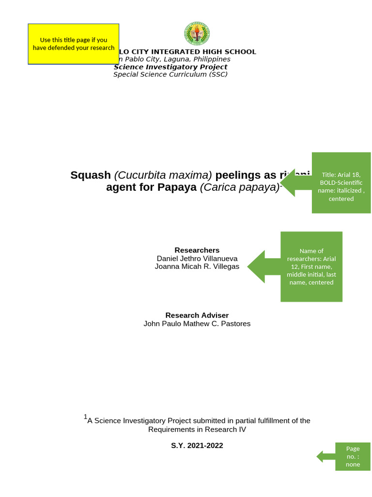 1 SIP Research Template Inner Title Page Acknowledgement | PDF