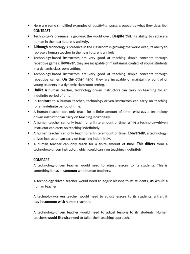 Qualifying Words | PDF