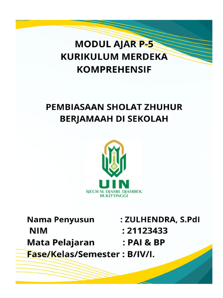 Modul P5 Kompre - Zulhendra | PDF